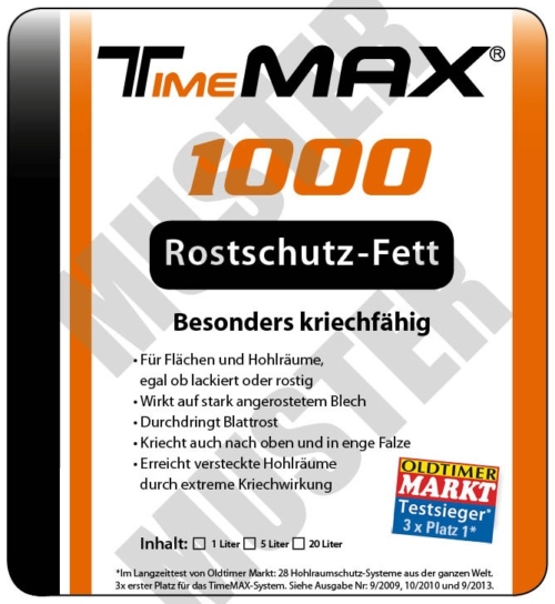 TimeMAX 1000 Etikett – TimeMAX